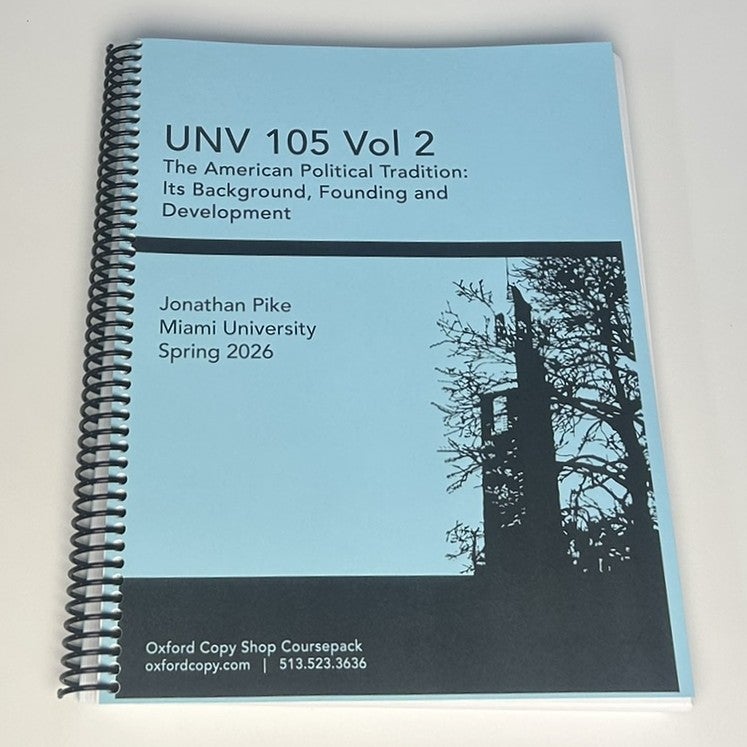 UNV 105: The American Political Tradition (Vol. 1 and 2) | The Oxford ...