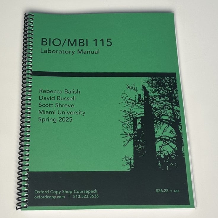 BIO/MBI 115 Laboratory Manual | The Oxford Copy Shop BIO/MBI 115 Laboratory Manual | The Oxford Copy Shop
